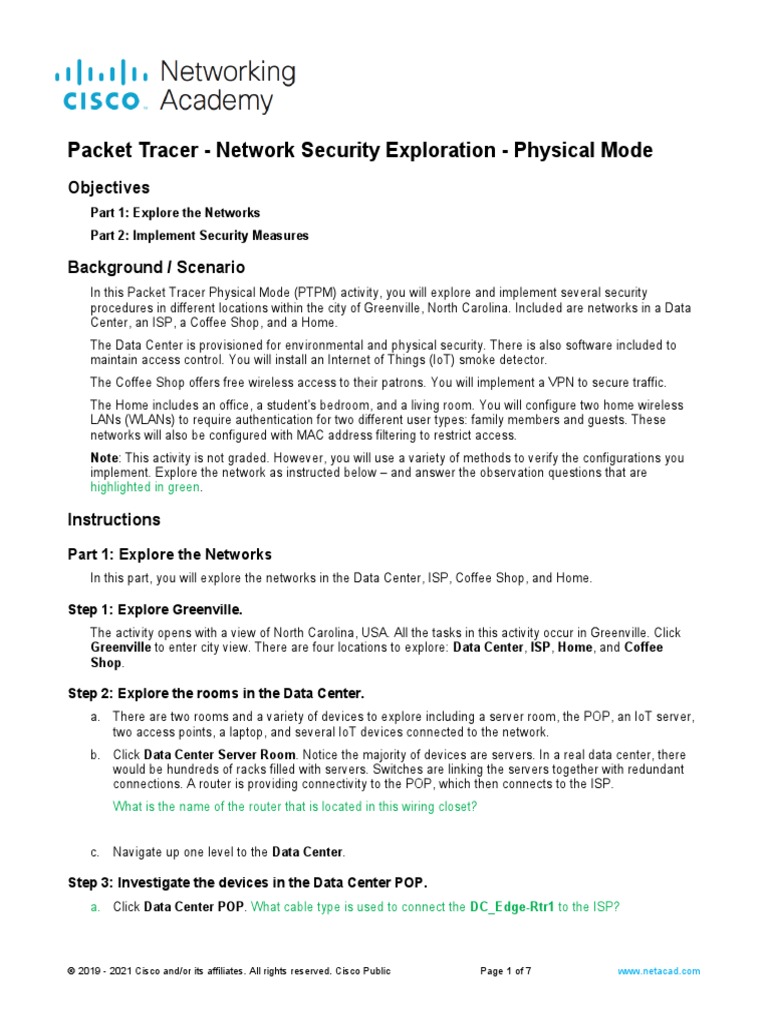 Lab Assignment 3 - Network Security Observation Exercise - Packet ...