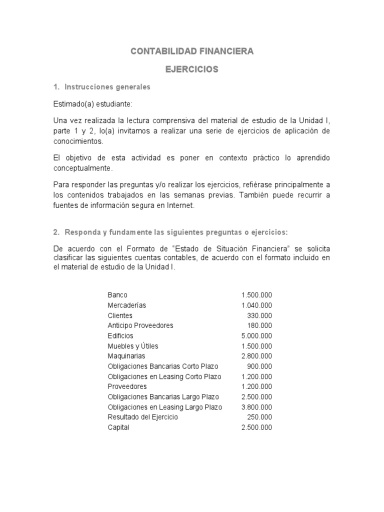 Ejercicio 2 Contabilidad Financiera | PDF | Contabilidad | Contabilidad financiera