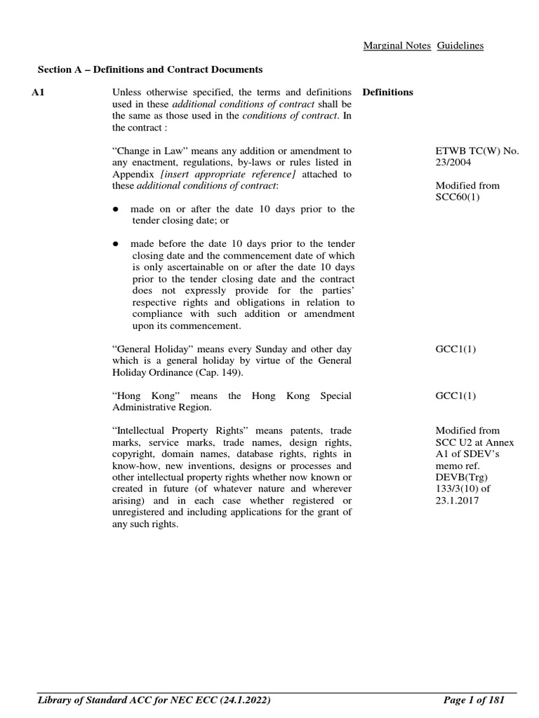 02 Library of Standard ACC For NEC4 ECC 24-1-2022 Clean | PDF ...