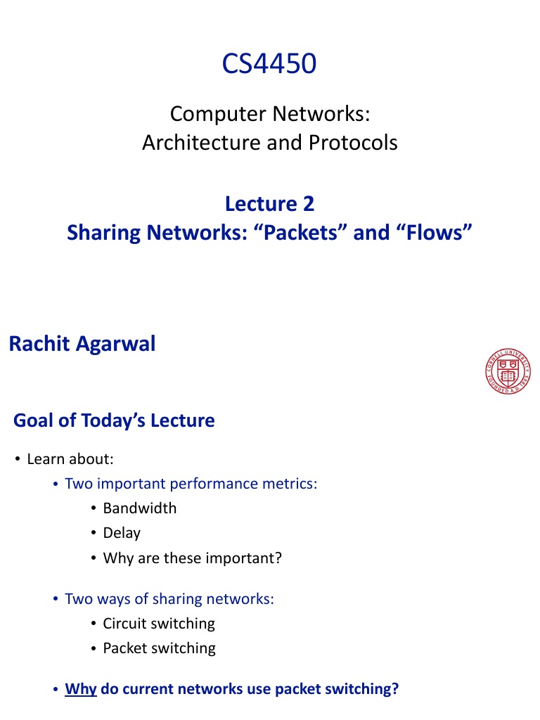 Lecture02 Circuits Packets | PDF | Computer Network | Network Switch