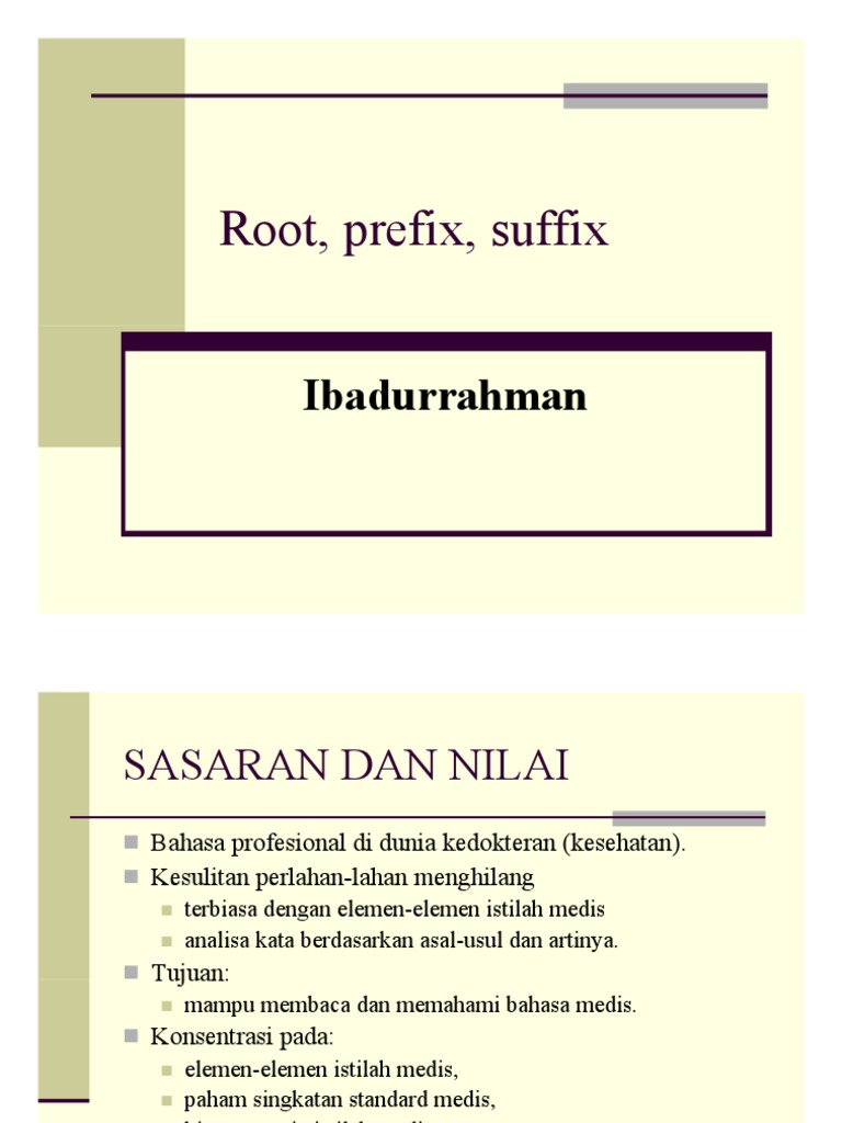 Root Prefix Suffix | PDF | Sains & Matematika
