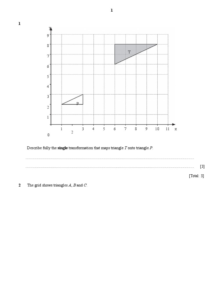 Transformations Igcse | Download Free PDF | Shape | Triangle