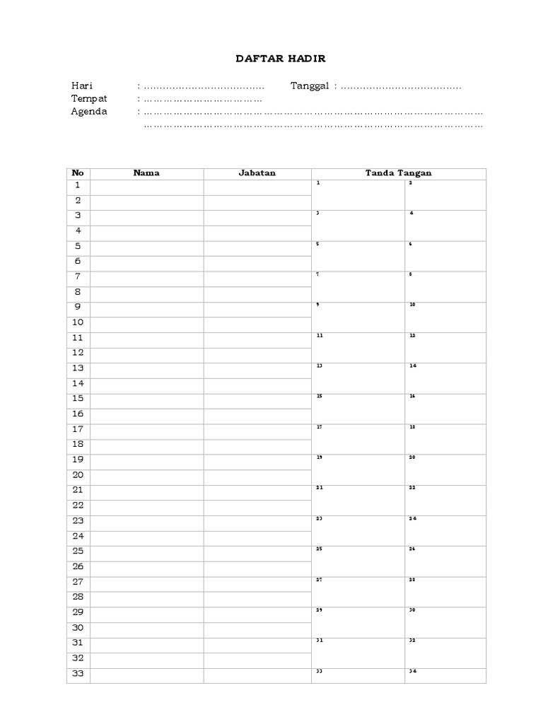 Absensi - Copy | PDF