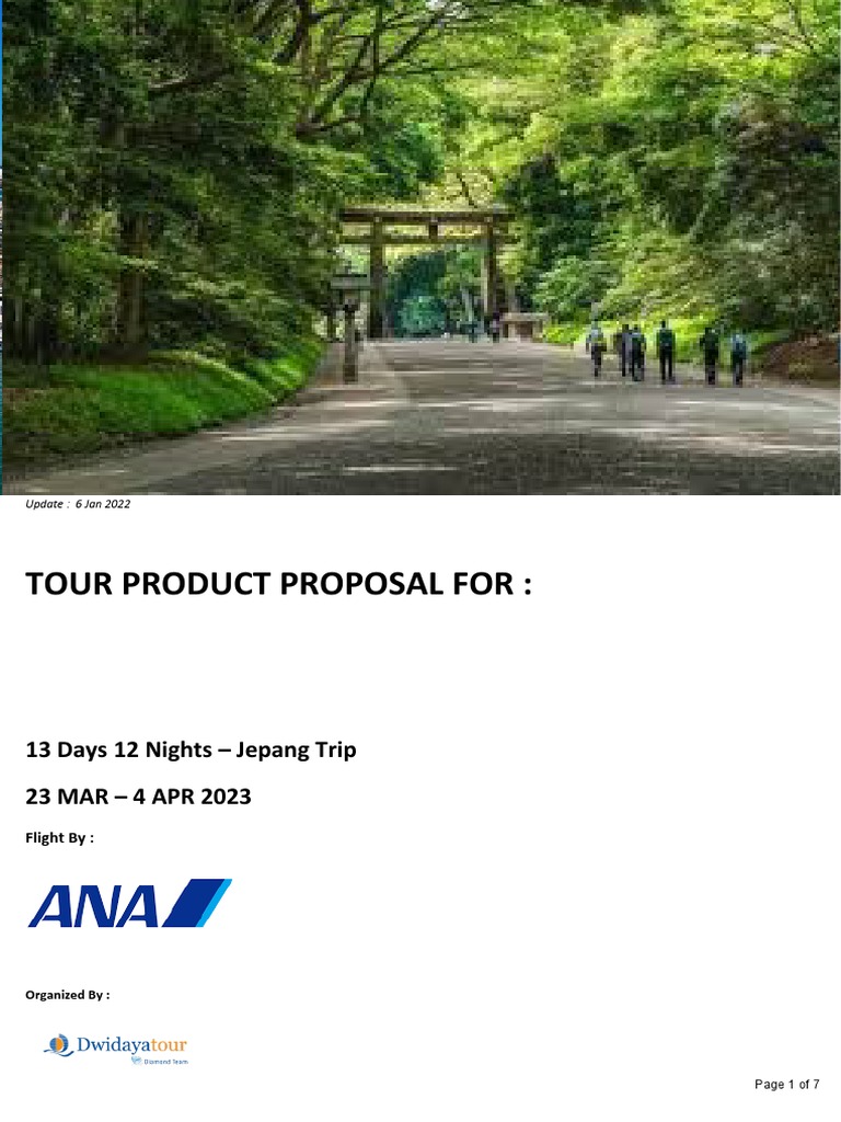 Paket Tour 13 Hari ke Jepang 2023 | PDF