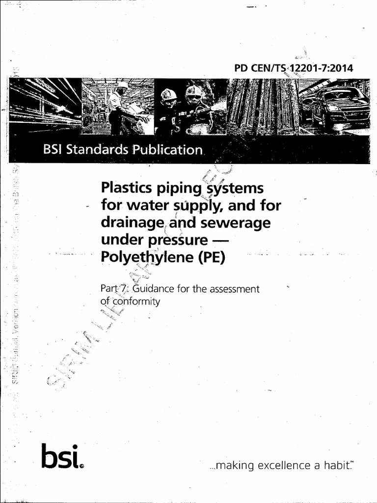 BS en 12201-7 2014 | PDF | Pipe (Fluid Conveyance) | Business Process