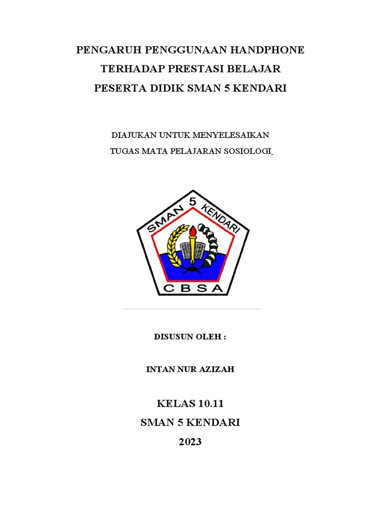 Pengaruh Handphone pada Prestasi Pelajar | PDF | Bisnis | Komputer