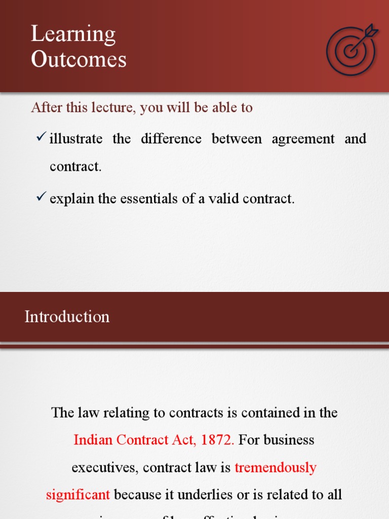 L01 Essentials of Contract | PDF | Offer And Acceptance | Consideration