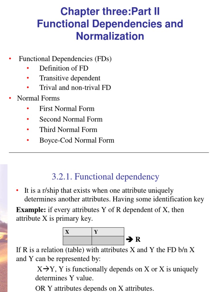 Chapter 3 2 Normalization Pdf Information Technology Information