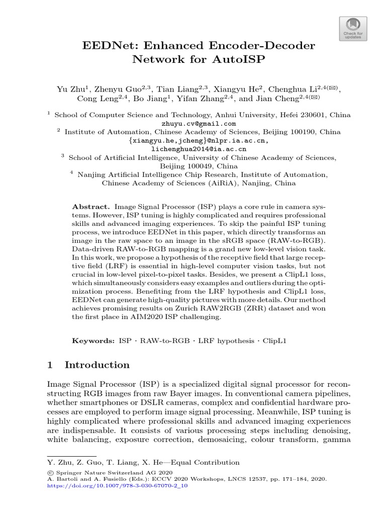 Eednet: Enhanced Encoder-Decoder Network For Autoisp: (Xiangyu - He, Jcheng) @NLPR - Ia.Ac - CN ...