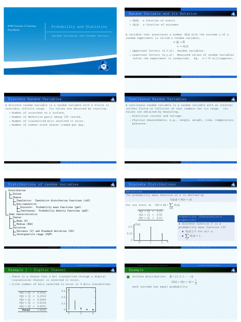 Prob Random Variables | PDF | Probability Distribution | Random Variable