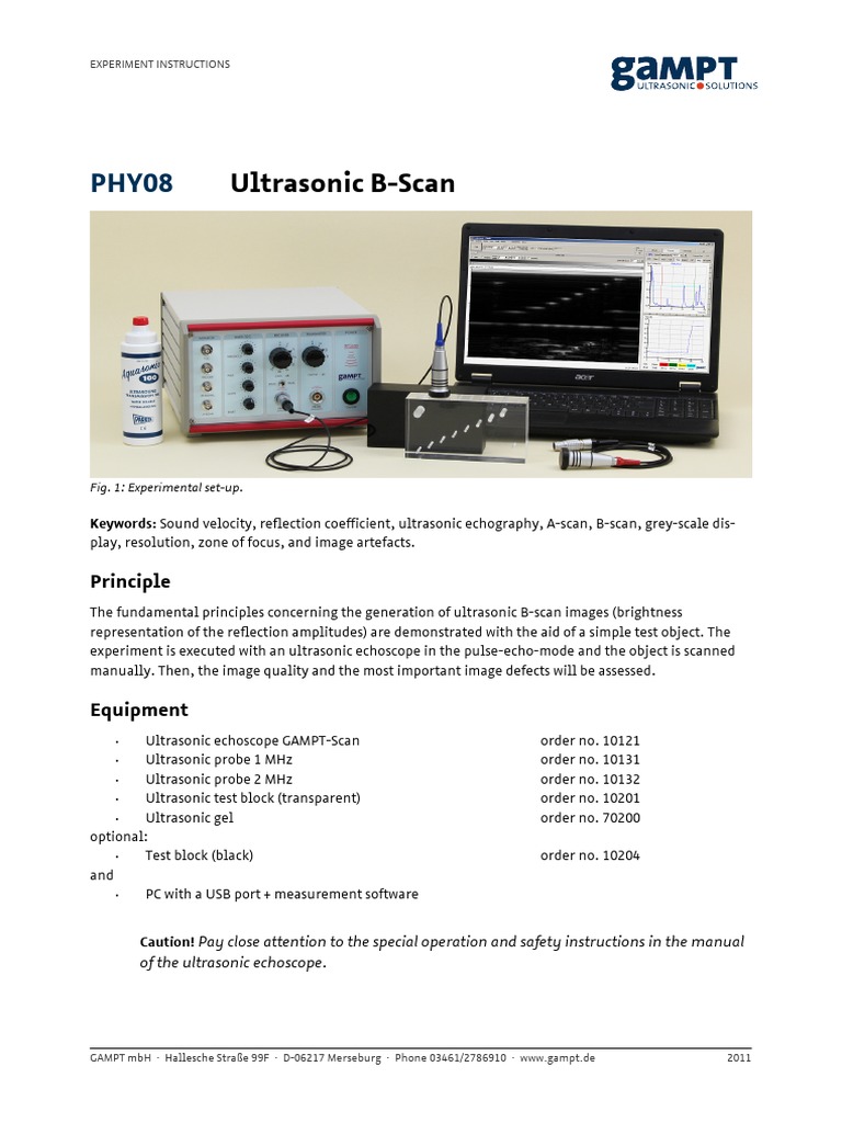 Ultrasonic B-Scan: Principle | PDF | Medical Ultrasound | Ultrasound