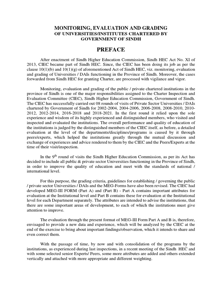 Explanation To Fill The Meg Forms For University | PDF | Evaluation