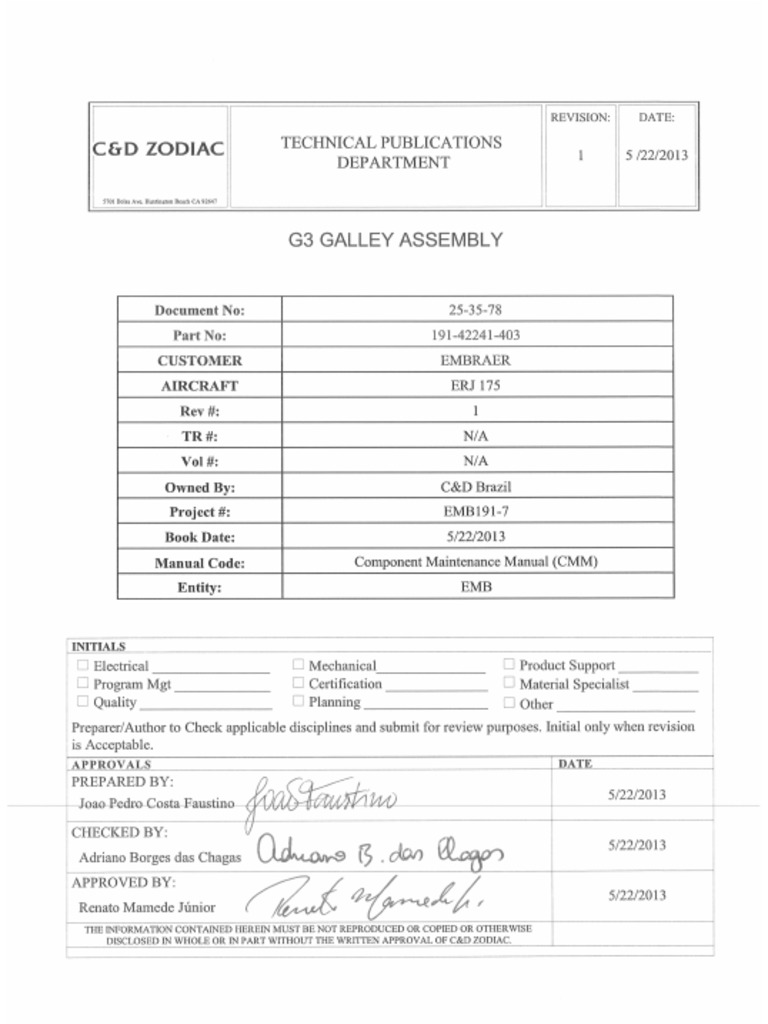 CMM Galley g3 25-35-78 Rev 01 | PDF | Building Engineering | Electrical ...