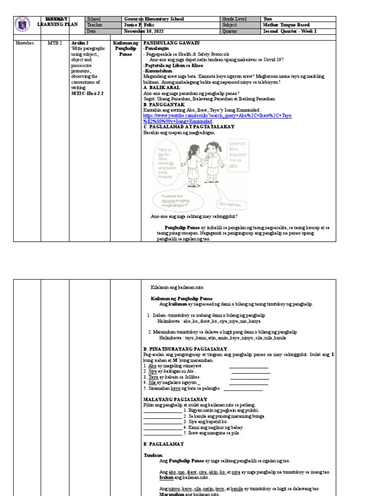 Q2 MTB Week 1 Cot 11 10 2022 | PDF