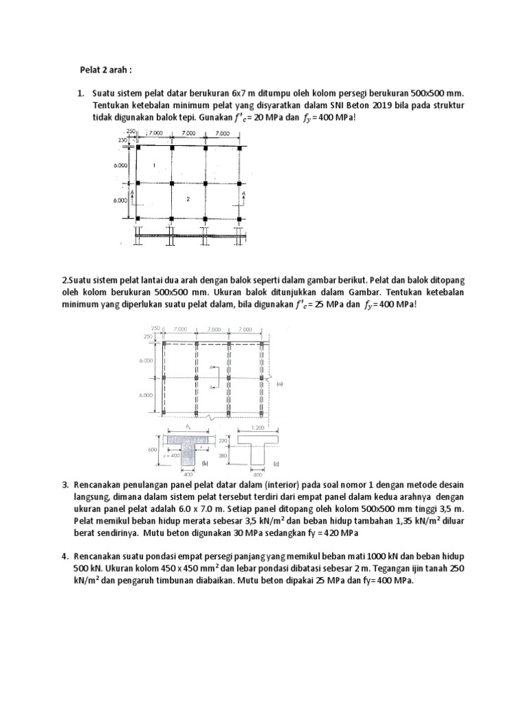 PR Pelat Dan Pondasi | PDF | Teknologi & Rekayasa
