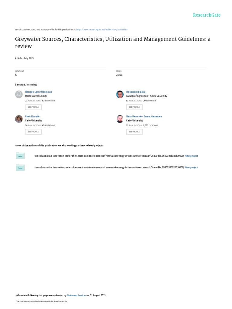 Grey Water Sources Characteristics Utilization and Management | PDF ...