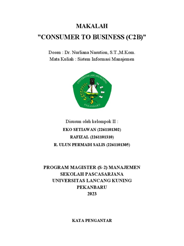 Makalah Sistem Informasi Manajemen (c2b) Kelompok II | PDF