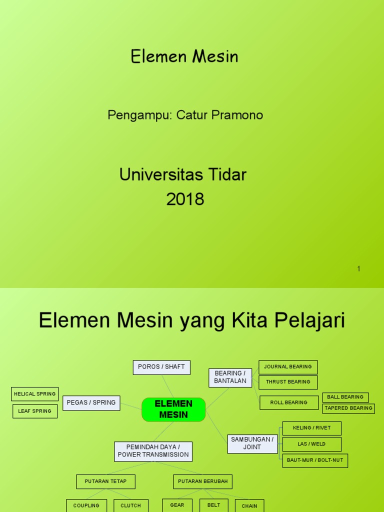 Pokok Elemen Mesin | PDF