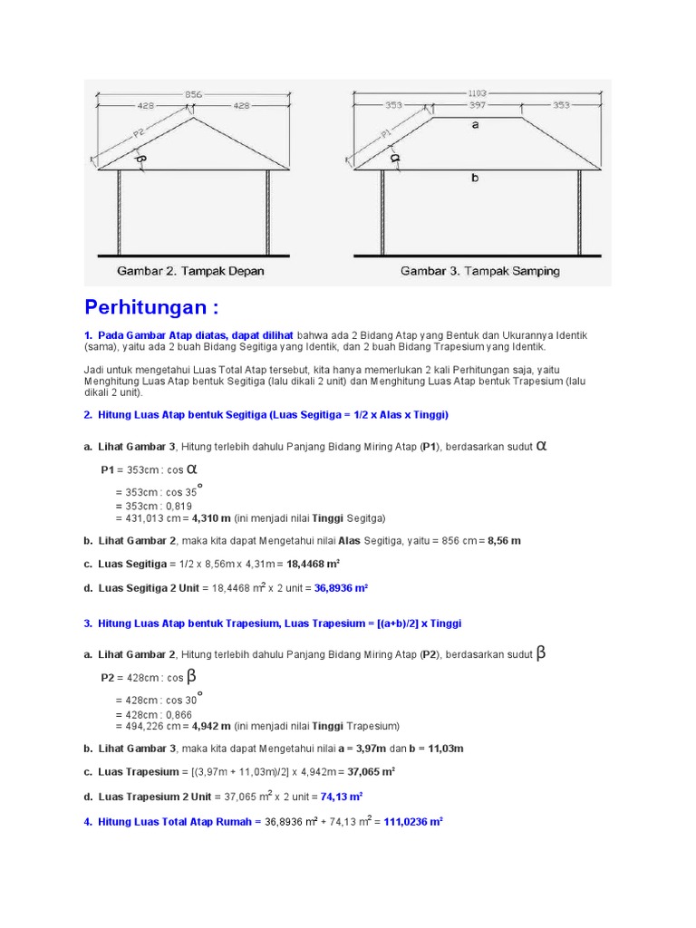 Perhitungan Luas Atap | PDF
