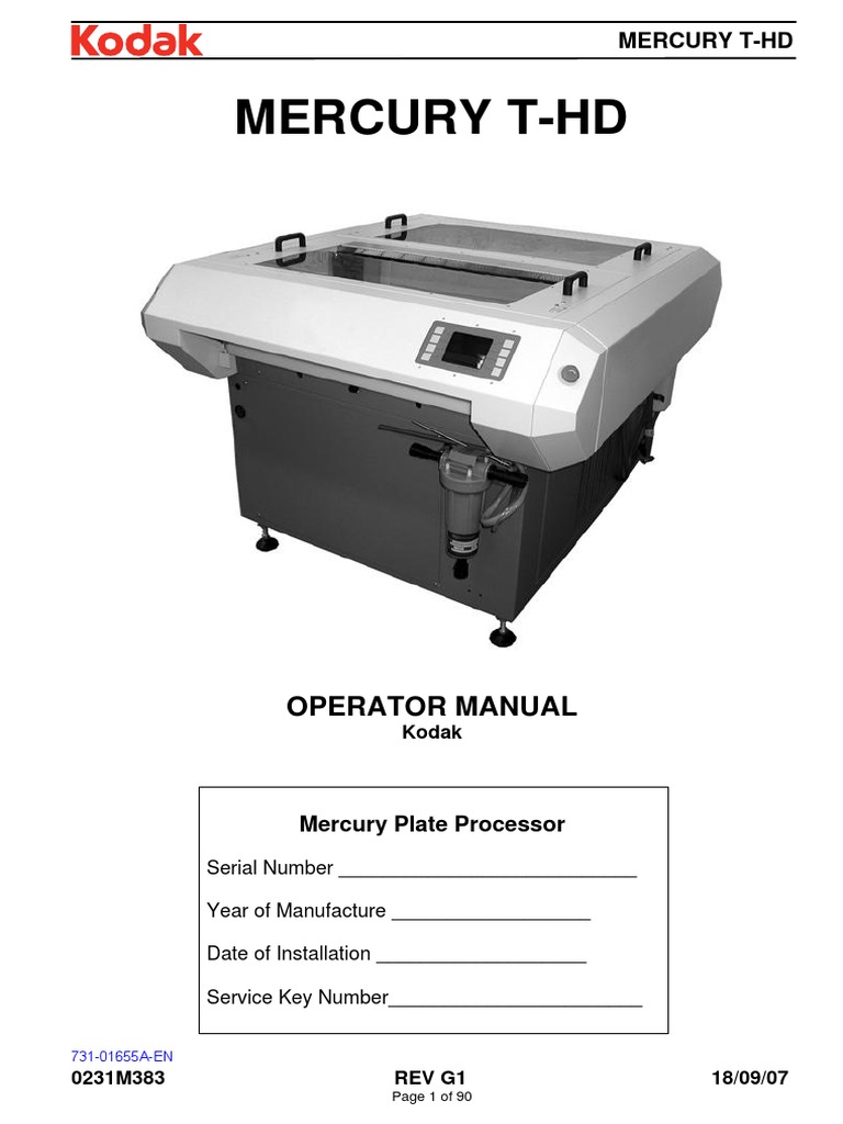Mercury THD Operator Manual English 141982762 | PDF | Switch | Mains ...