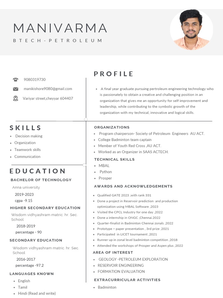 Mani Resume | PDF | Engineering