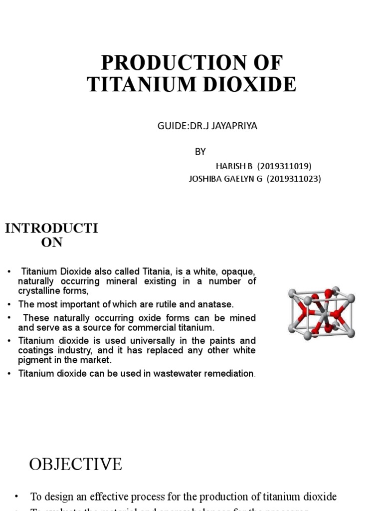Production of Titanium Dioxide | PDF | Titanium Dioxide | Titanium