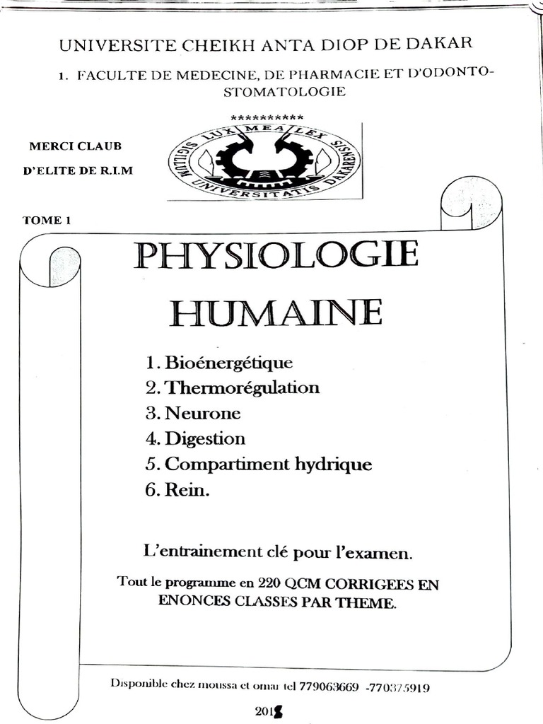 Fascicule Physiologie | PDF