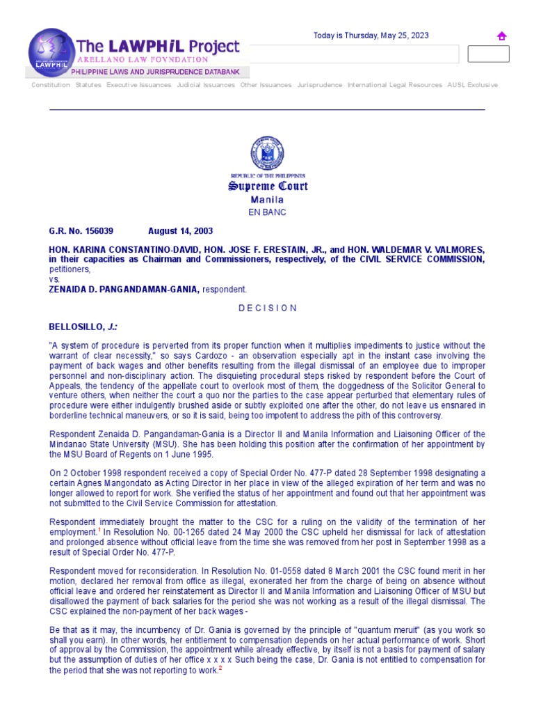 Court Ruling on Employee Reinstatement | PDF | Appeal | Contempt Of Court