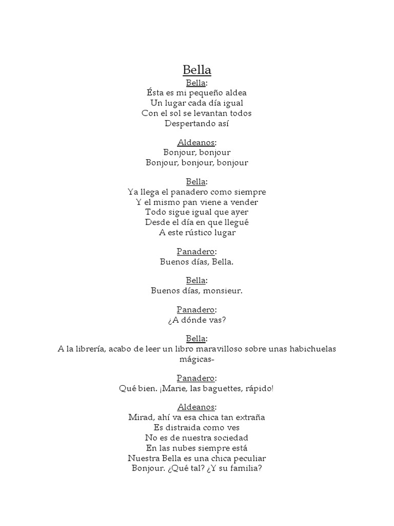 Letras Canciones Musical | PDF