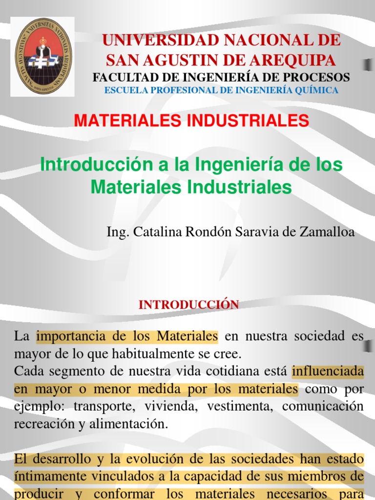 Tema #1 - Ciencia e Ingeniería de Los Materiales - Clasificación de Los Materiales | PDF ...