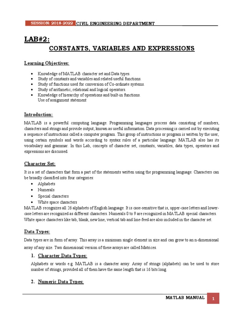 Lab 2 | PDF | Trigonometric Functions | Data Type