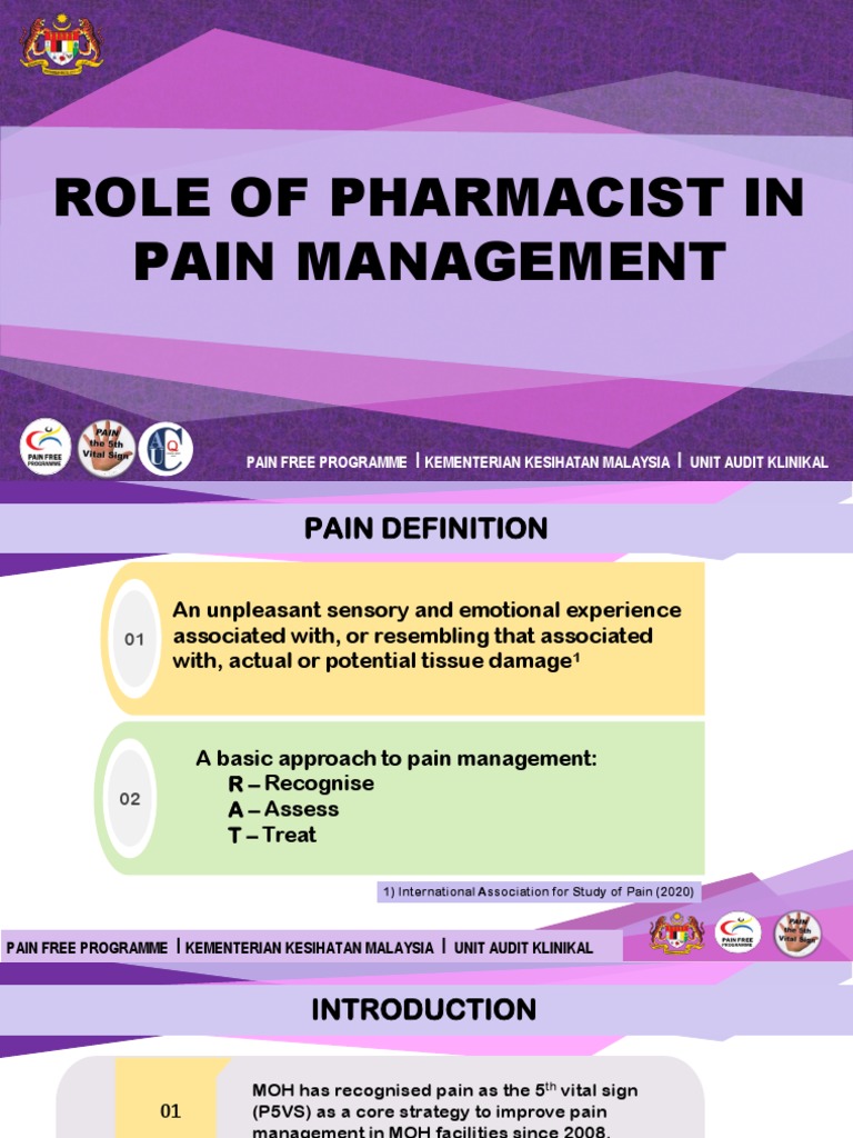 Pharmacist's Role in Pain Management | PDF | Pharmacy | Pain Management