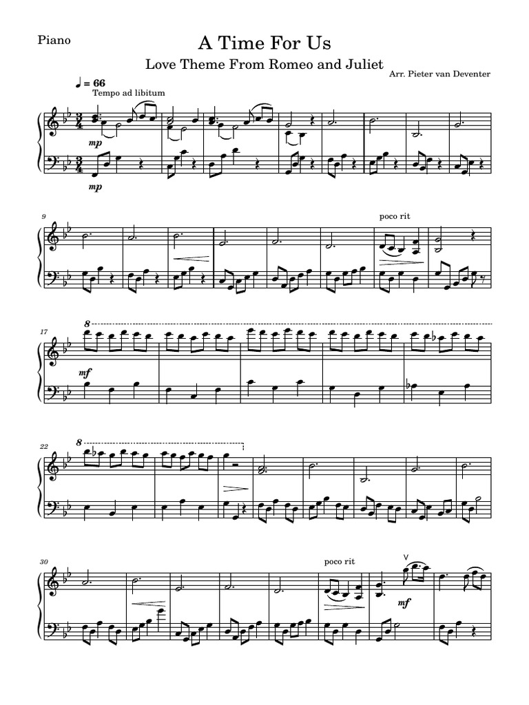 A Time For Us-Piano | PDF