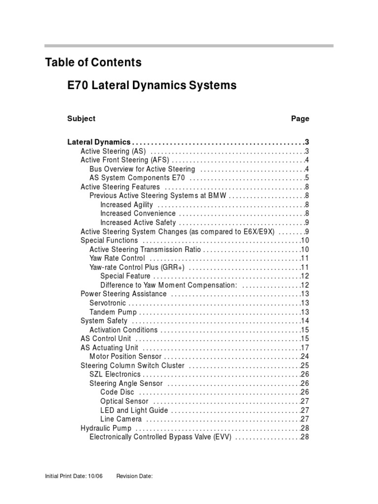 BMW E70 Lateral Dynamics Systems | PDF | Electric Motor | Steering