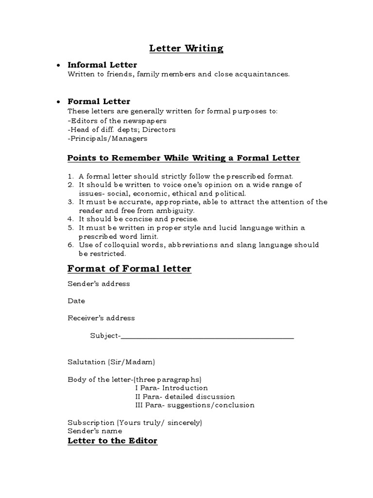 Letter Writing | PDF