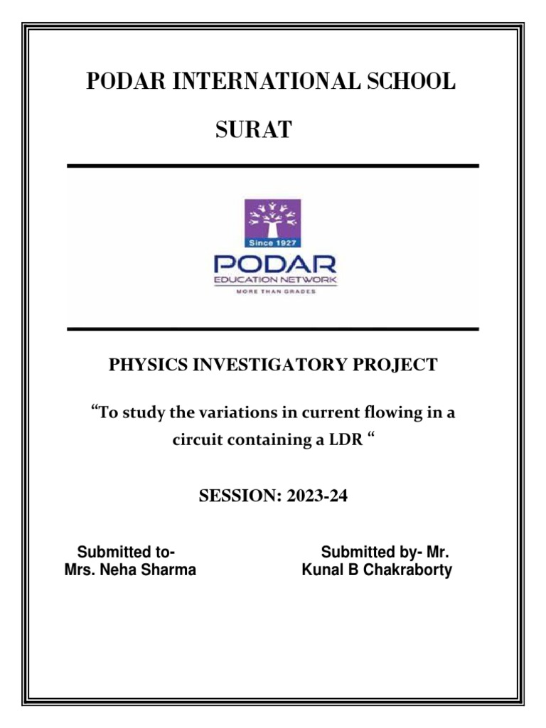 Physics Project | PDF | Electrical Resistivity And Conductivity ...