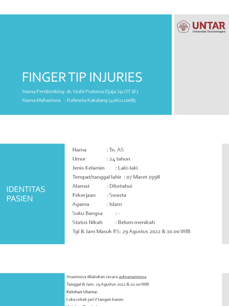 Finger Tip Injuries - Rafen | PDF