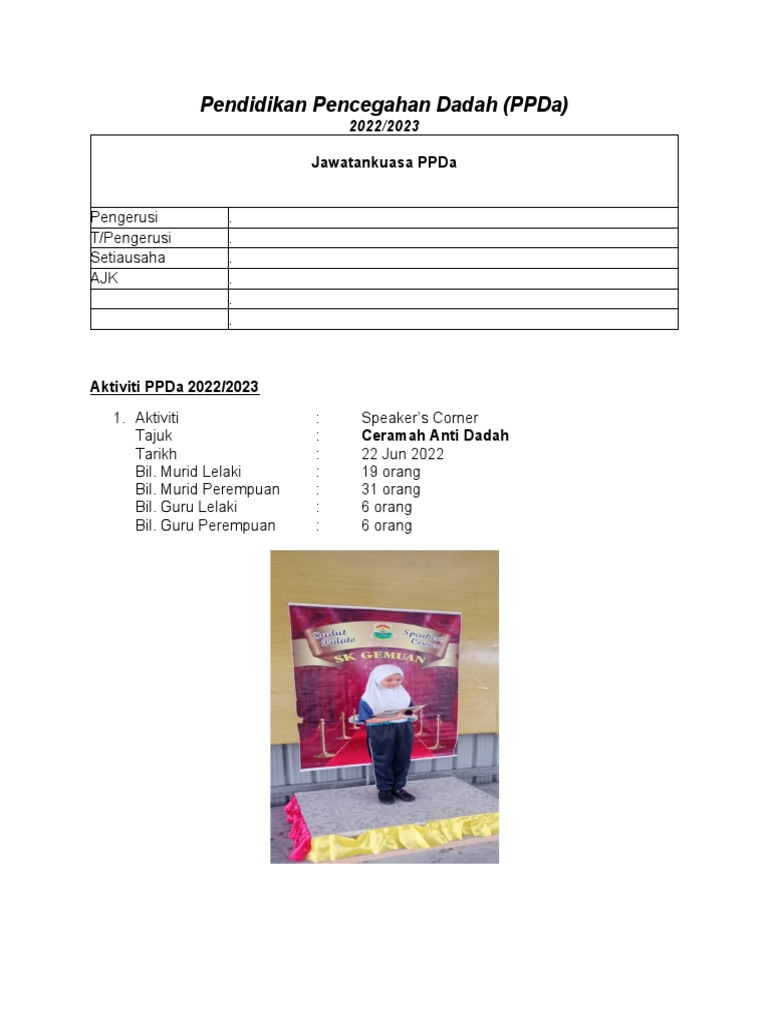 Aktiviti PPDa 2023 | PDF