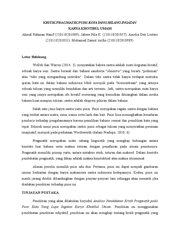 Metode Dan Isi Pragmatik | PDF