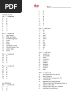 B1 Practice Test 3 Answer Key | PDF