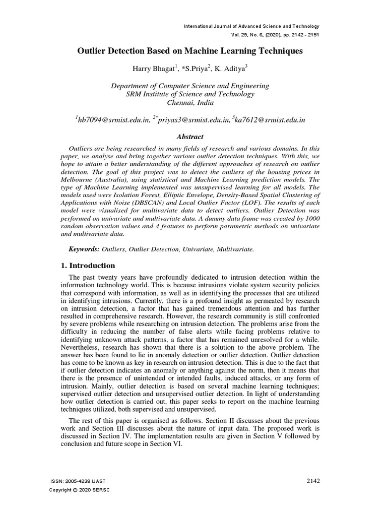 Anomaly Detection Using Machine Learning | PDF | Outlier | Cluster Analysis Anomaly Detection Using Machine Learning | PDF | Outlier | Cluster Analysis