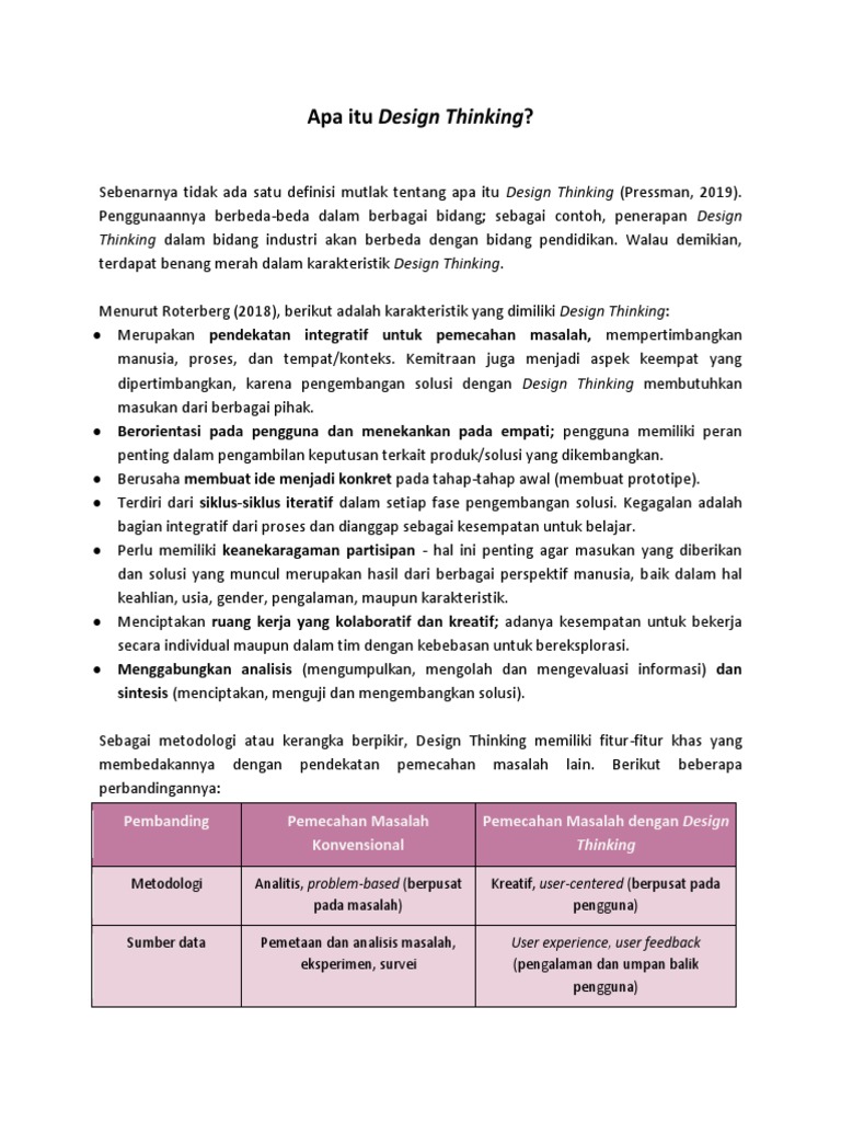 A. Apa Itu Design Thinking | PDF