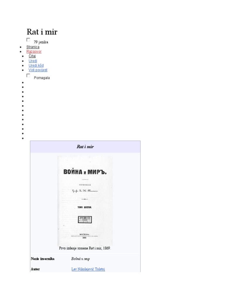 Rat I Mir | PDF