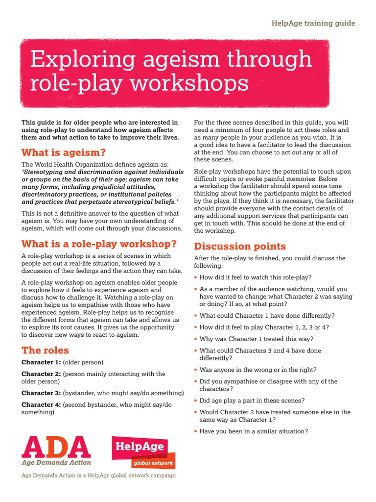 Exploring Ageism Through Role Play Workshops | PDF | Ageism ...