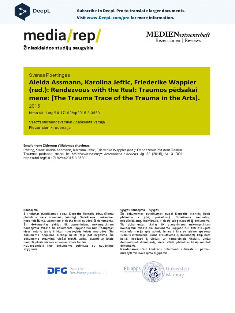 Trauma Trace in Arts | PDF