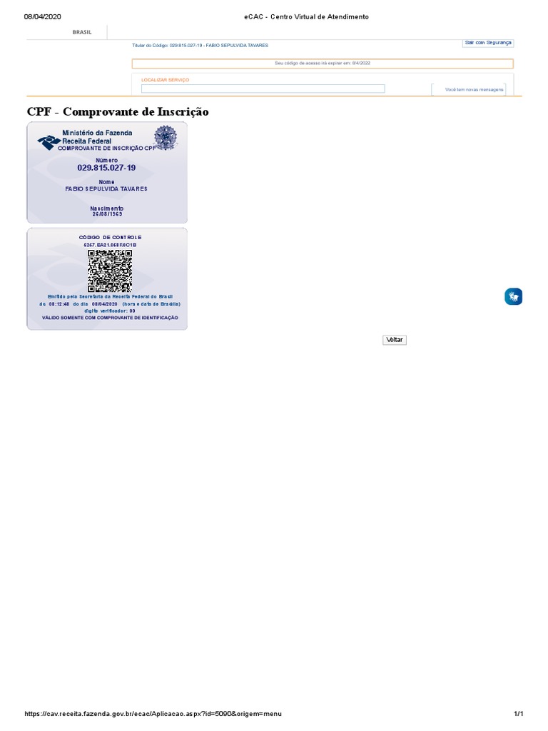 CPF Fabio Tavares | PDF