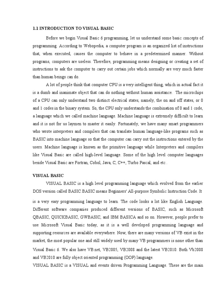 Vb Notes Ug Pdf Scope Computer Science Variable Computer Science 8908