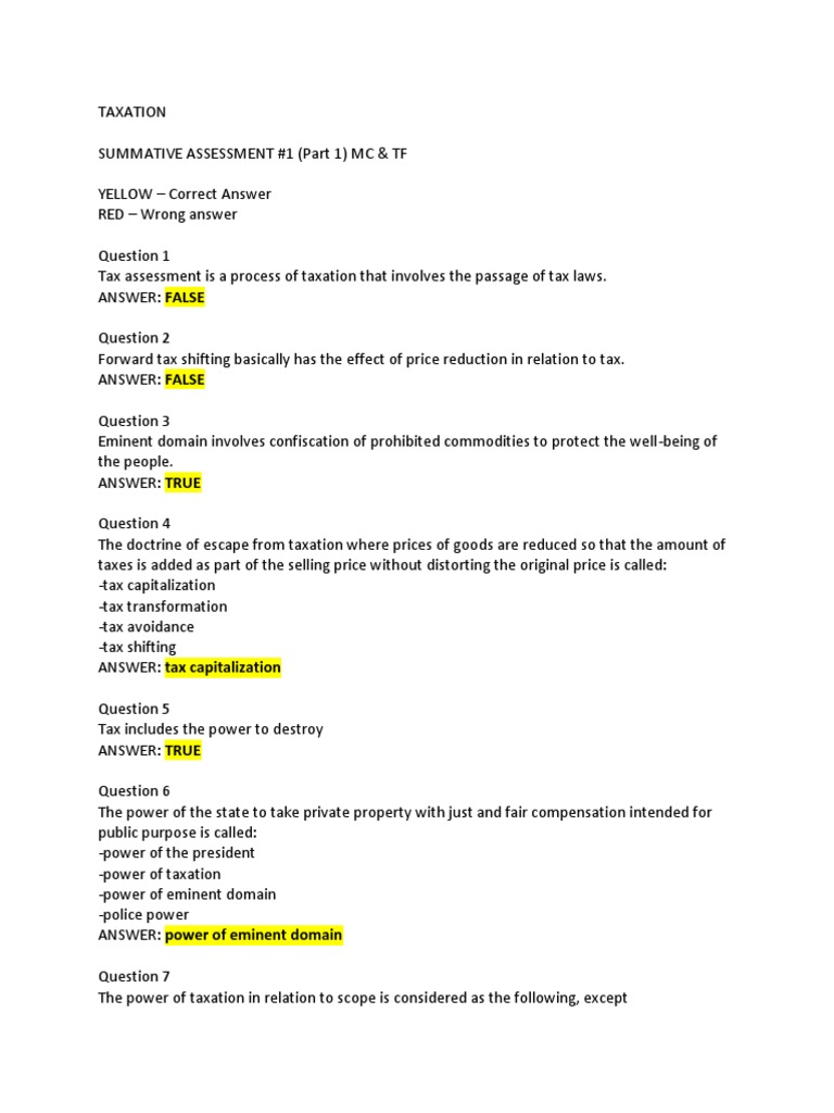 SA2 TAXATION Part 1 | PDF | Taxes | Taxpayer