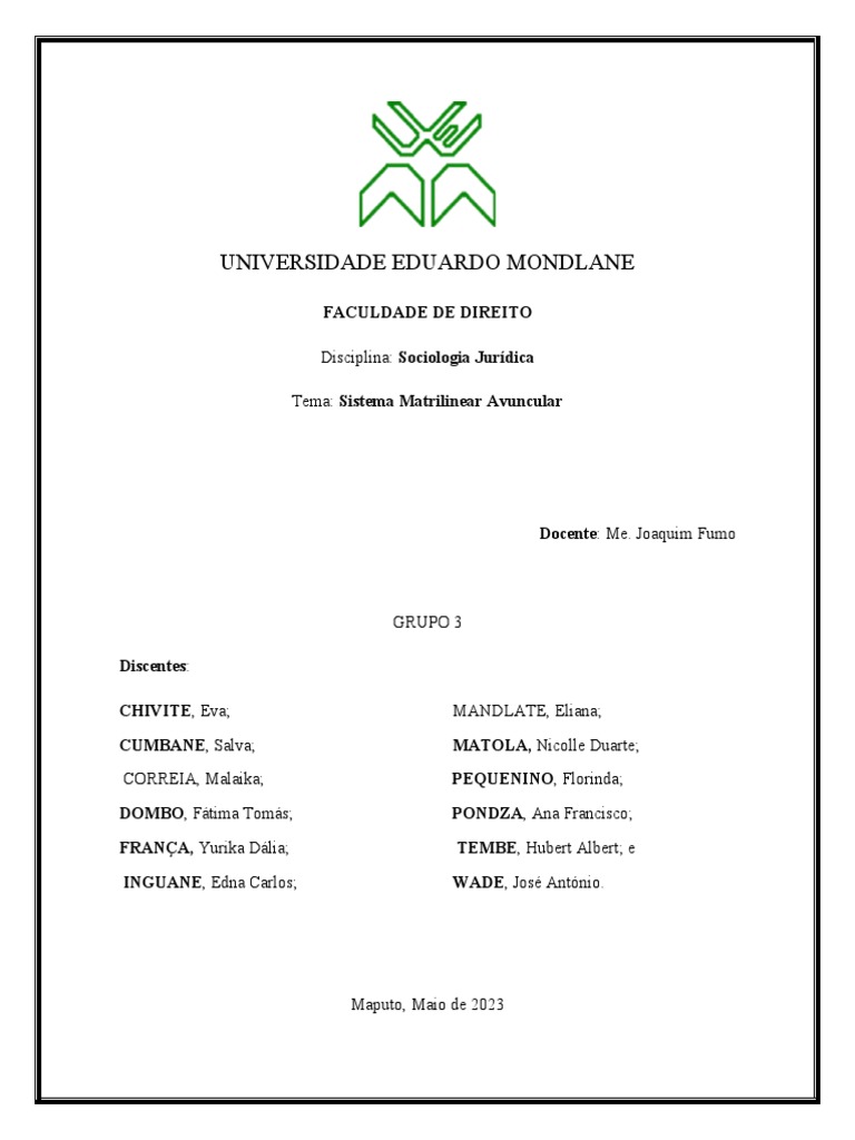 Sistema Matrilinear Avuncular Definitivo | PDF | Casamento | Família