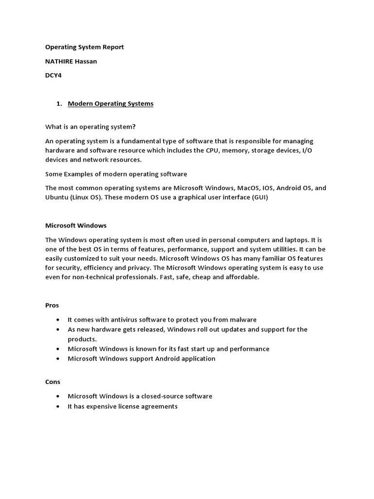 OS Technical Report | PDF | Thread (Computing) | Process (Computing)